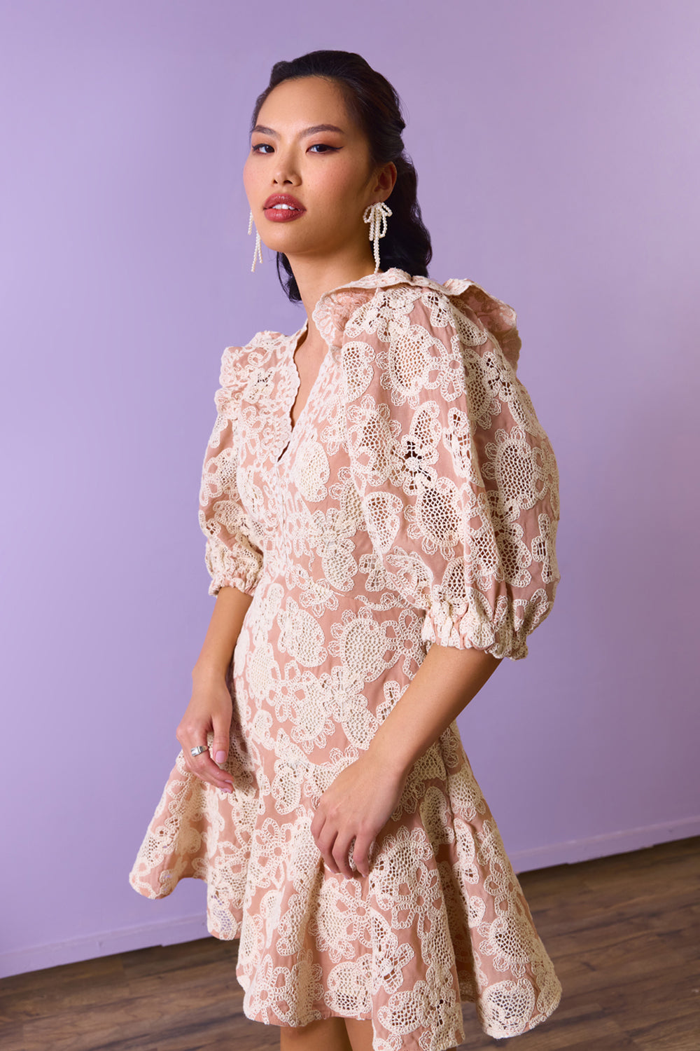 Vintage Lace Charm Dress – Pinwheel