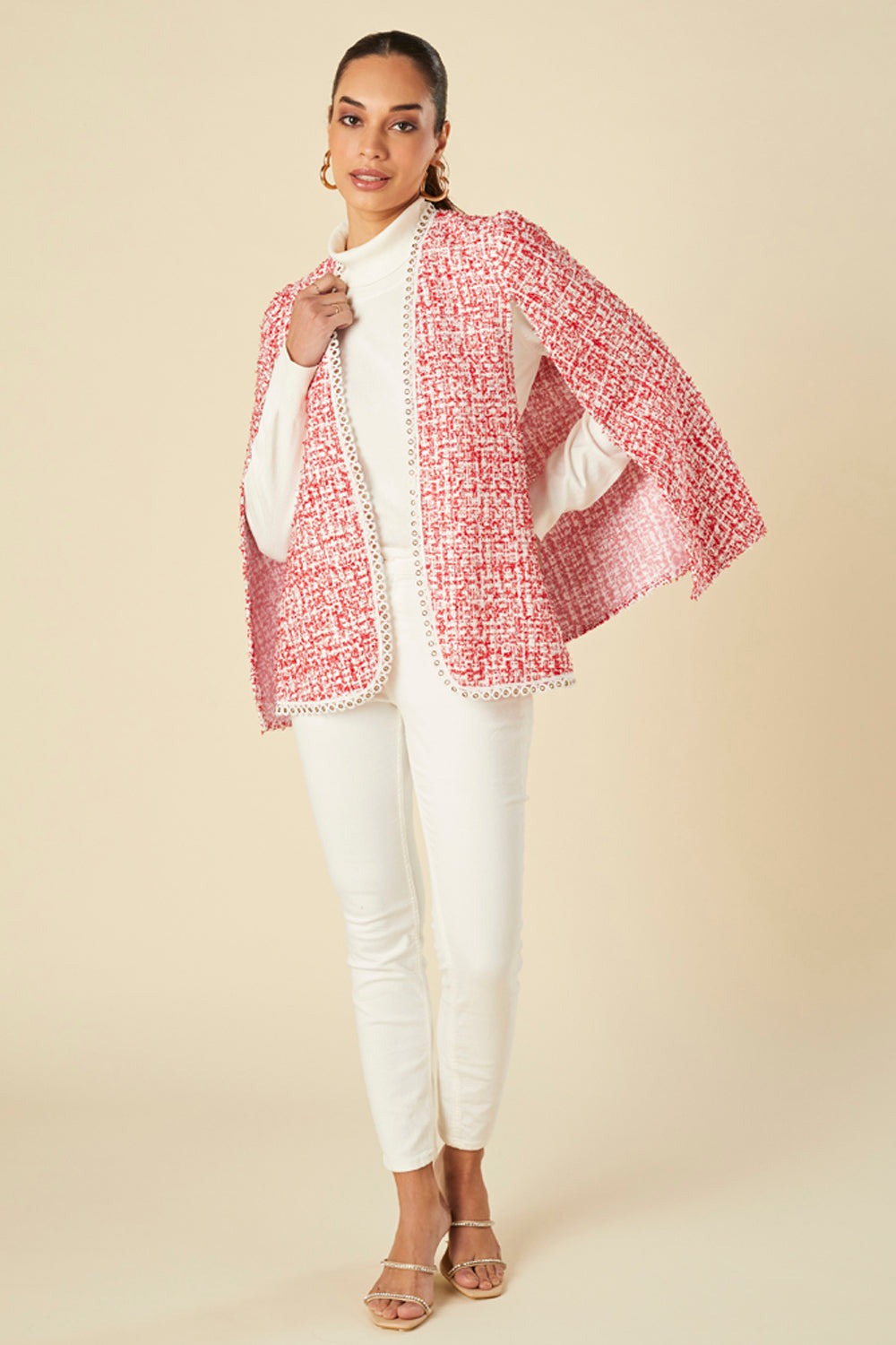 The Red Statement Cape – Pinwheel