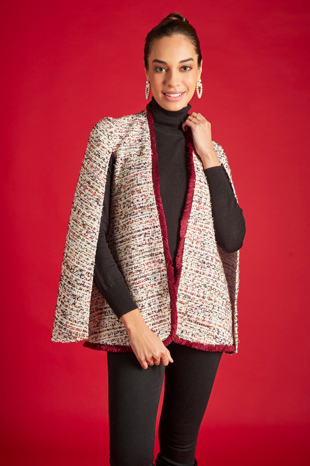 Golden Tweed Cape – Pinwheel