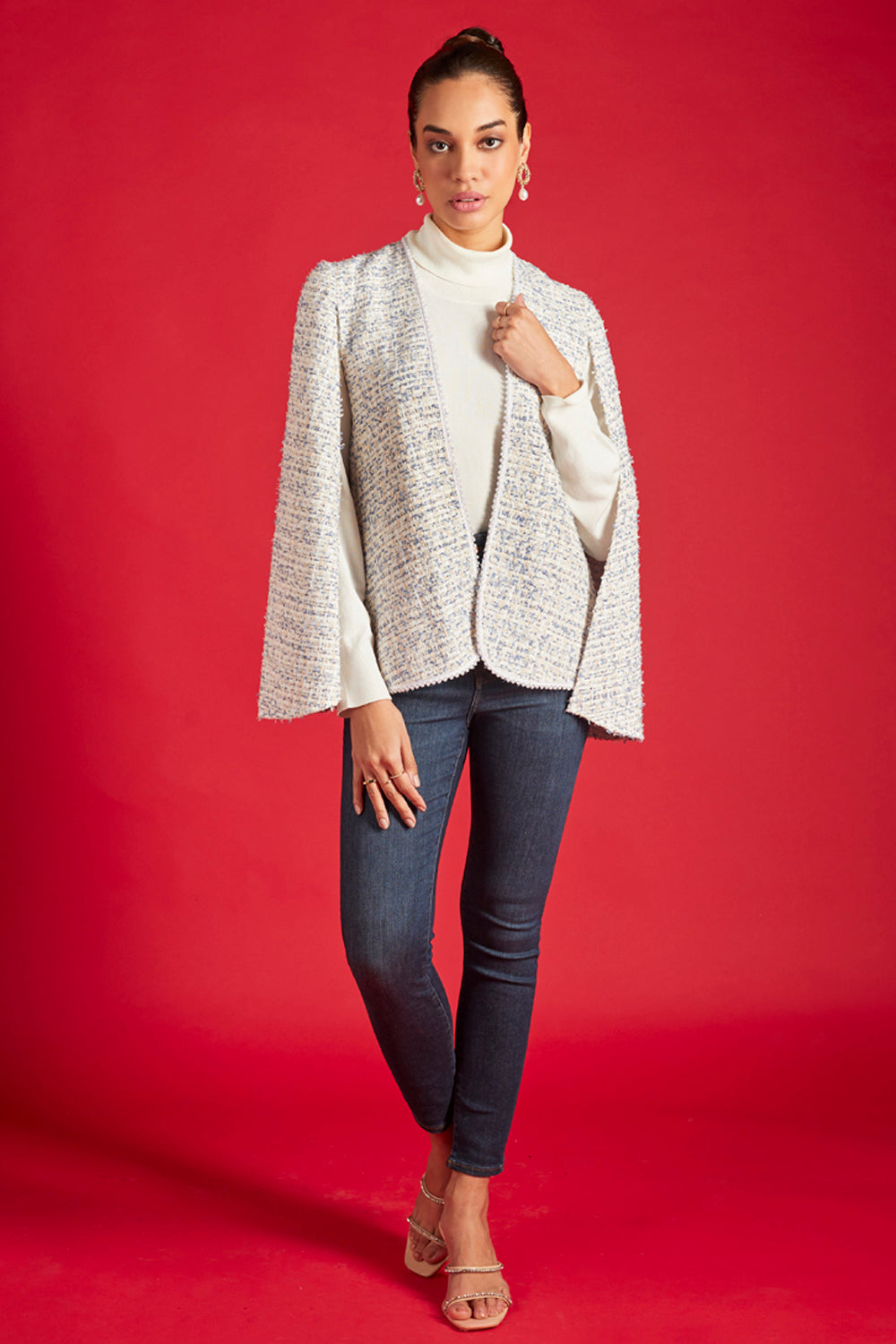 Blue Statement Cape – Pinwheel